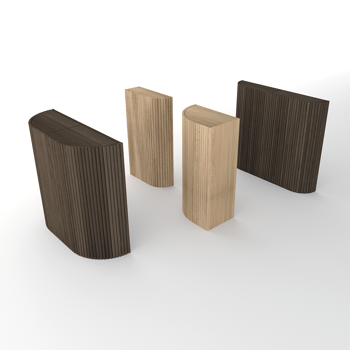 Houtmerk Ratio® - Ronde stolwand Curve Hoek - Geprofileerde houten wan