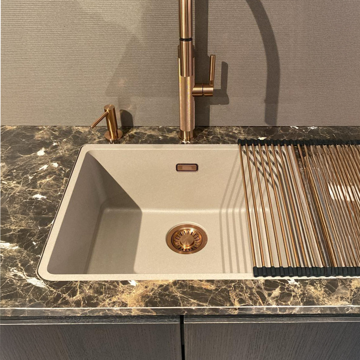 Franke - Spoelbak Maris afvoerplug - Goud, koper of Anthracite – Houtmerk