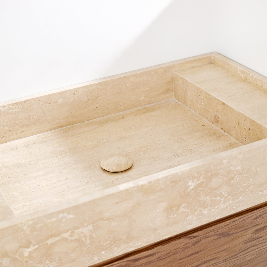 Stenen wastafel van marmer | Natuursteen uit voorraad óf maatwerk ...