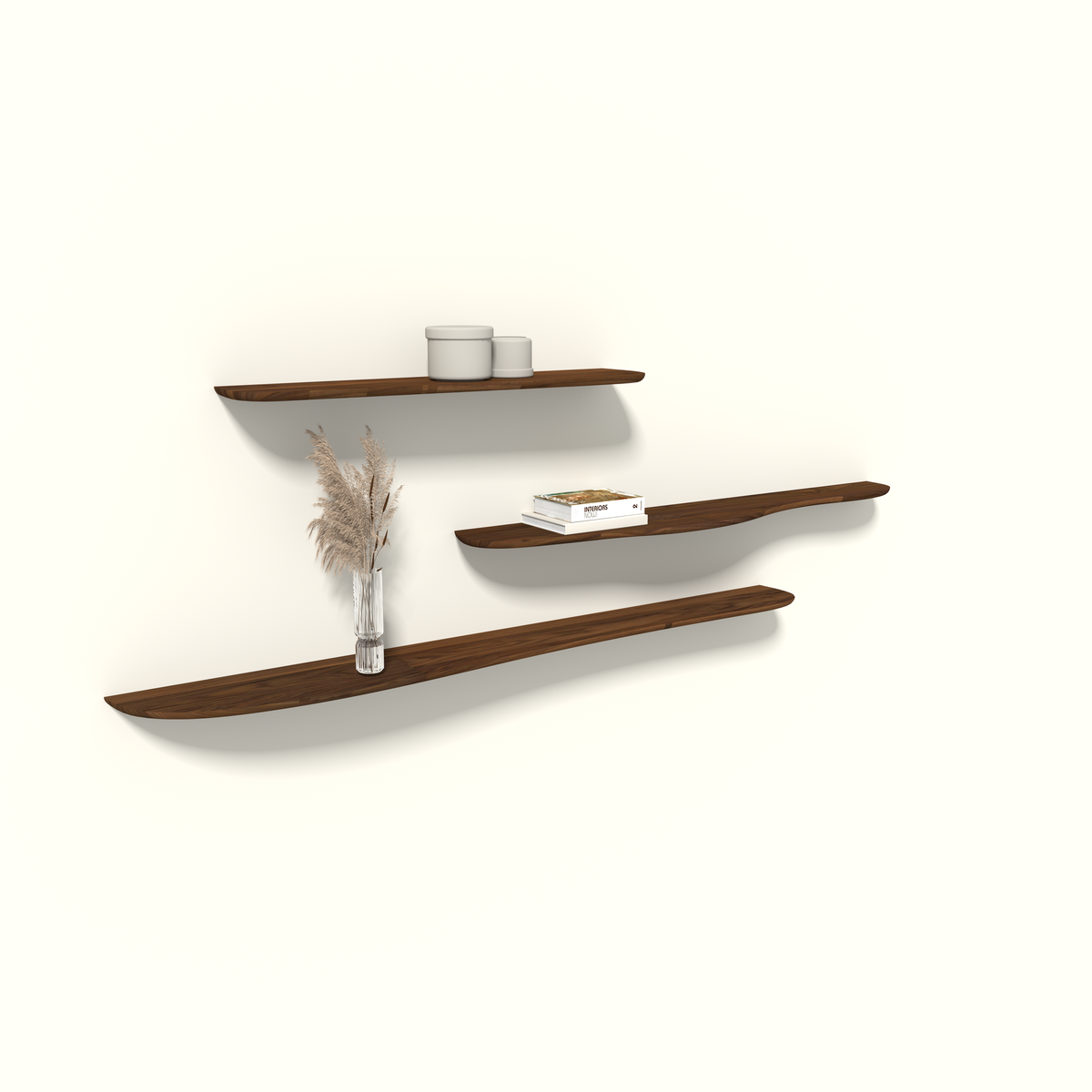 Organisch gevormde houten wandplanken | Houtmerk