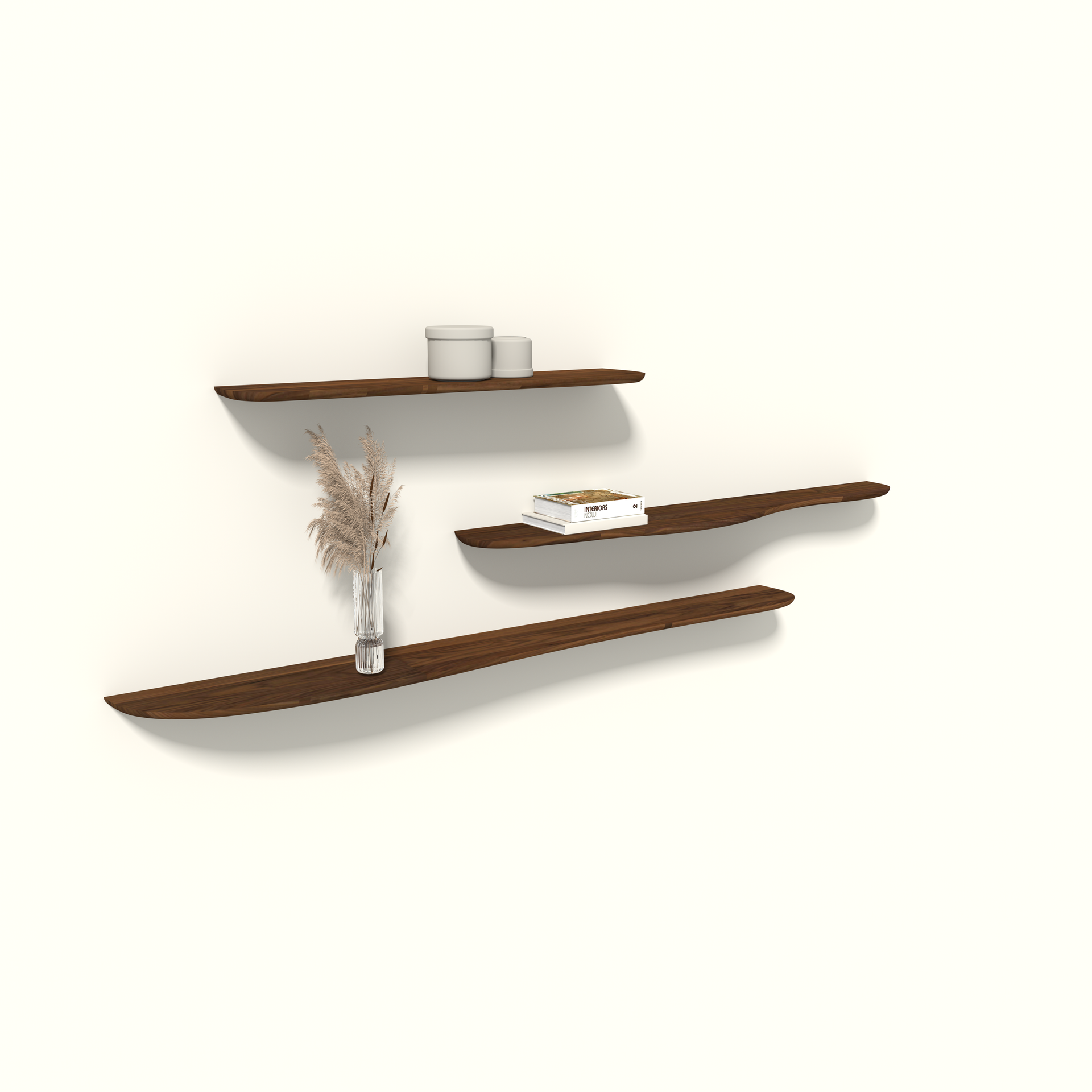 Organisch gevormde houten wandplanken | Houtmerk