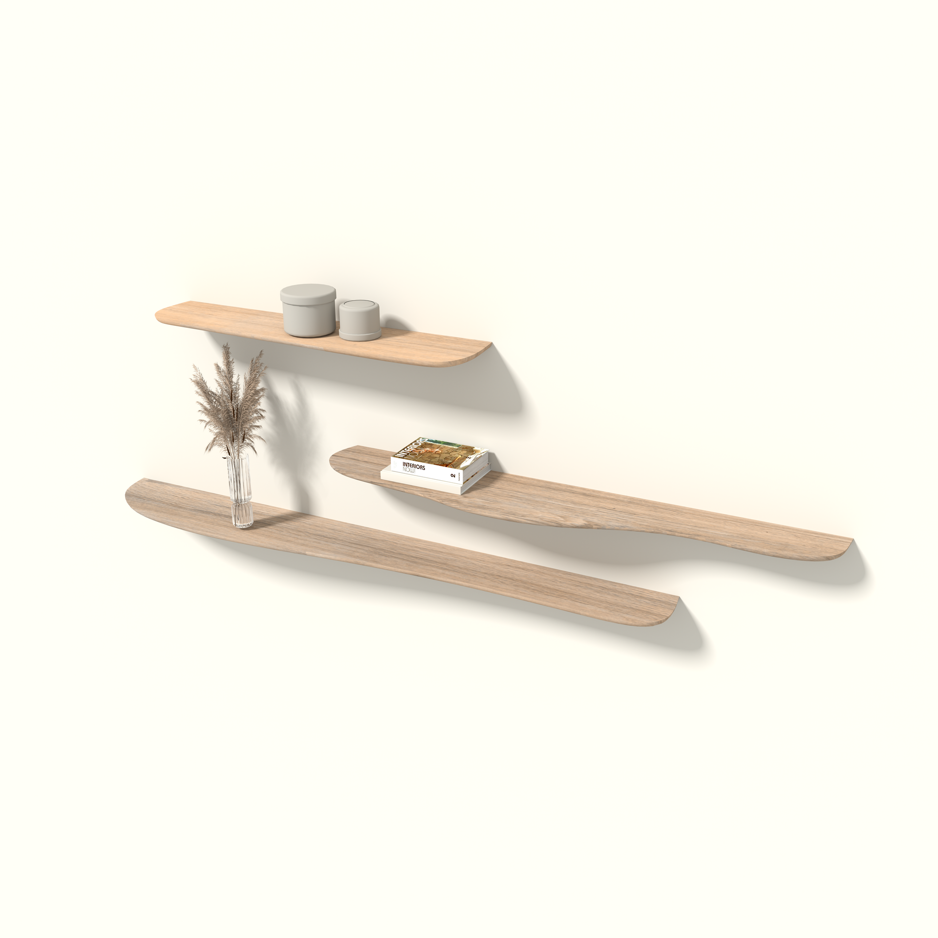 Organisch gevormde houten wandplanken | Houtmerk